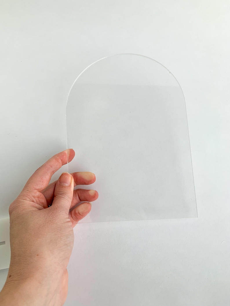 5x7" Arch Acrylic Blank | Oblong Acrylic for Sign | Arched Acrylic DIY ...