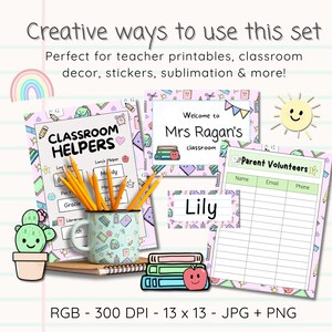 Pastel Classroom Clipart & Seamless Patterns – Classroom Cuties Pastel ...