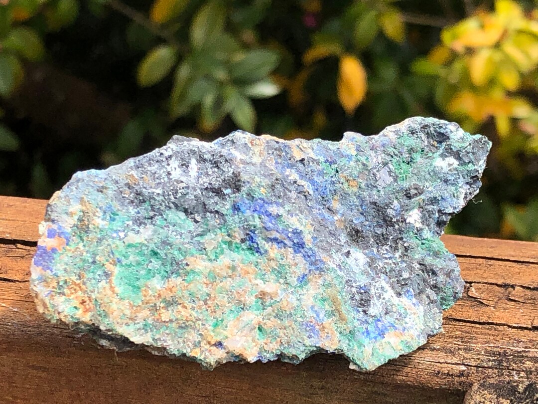 RARE FIND Tui Mine Azurite and Malachite Specimen on Galena - Etsy