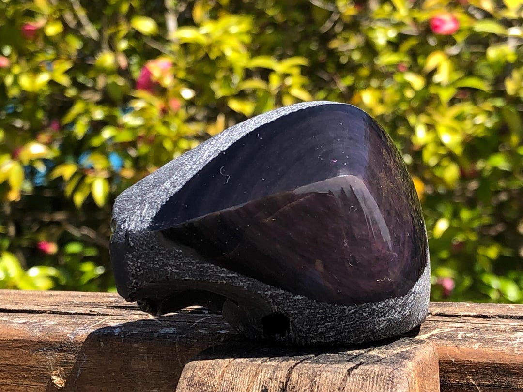 Purple Sheen Obsidian EYE Beautiful Piece - Etsy