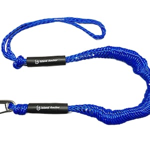Island Anchor Bungee Dock Line - Loop and Hook - Mooring Rope for Boats ...