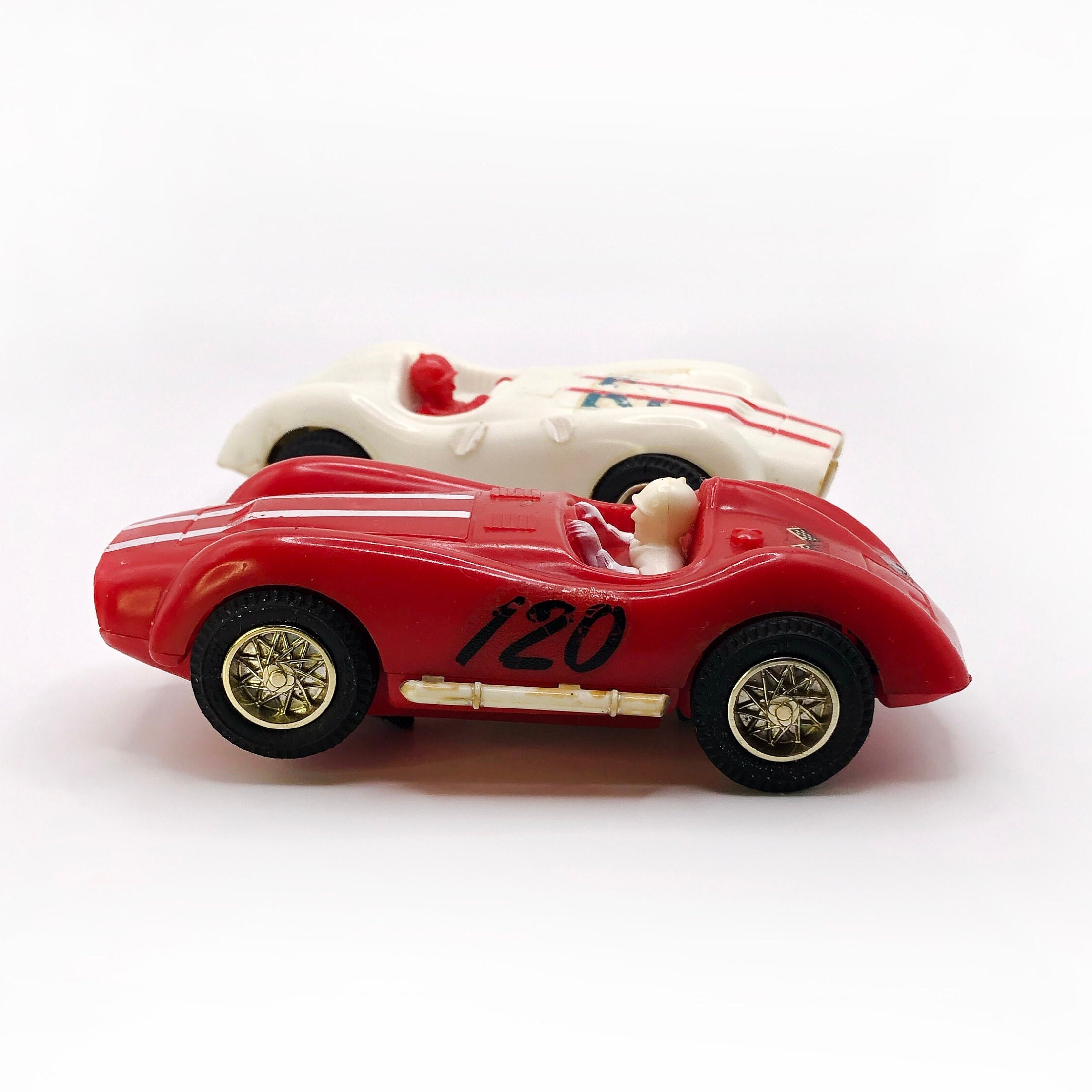 Vintage Eldon Grand Prix Ferrari 1/32 Slot Cars Red and White 1960s - Etsy