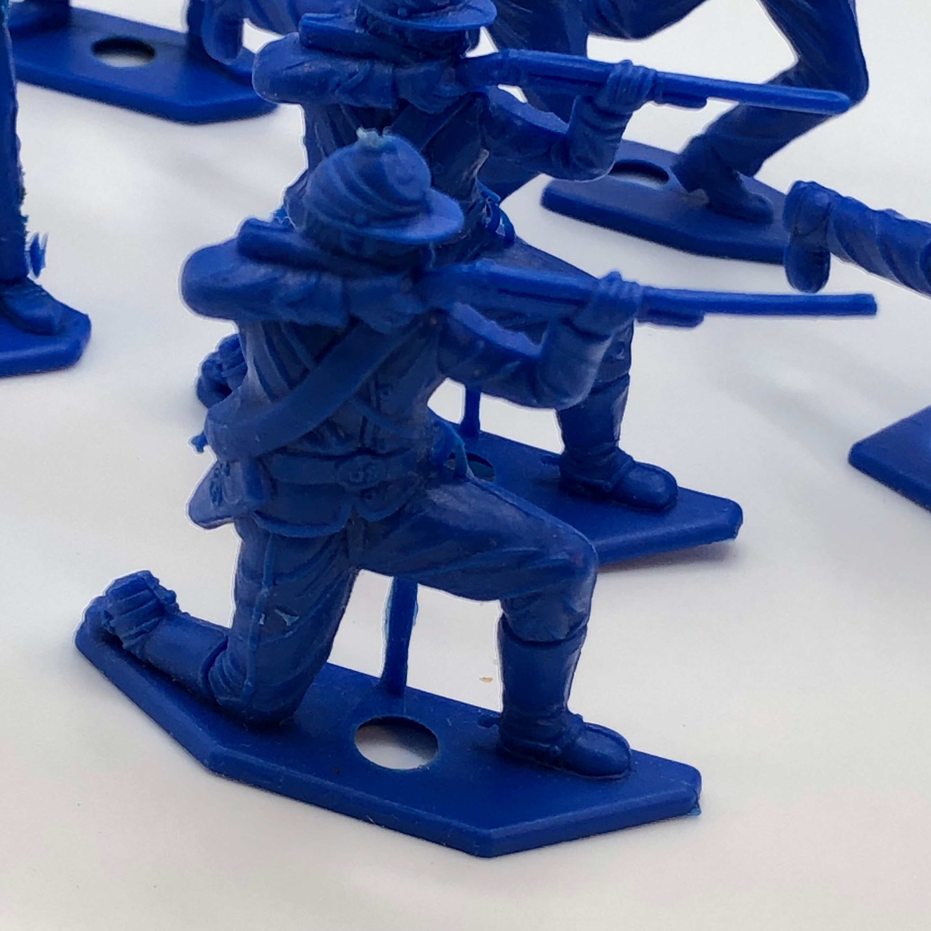Vintage MPC Toy Soldiers 8 Pieces Blue Plastic Army Cavalry 1:32 Scale ...