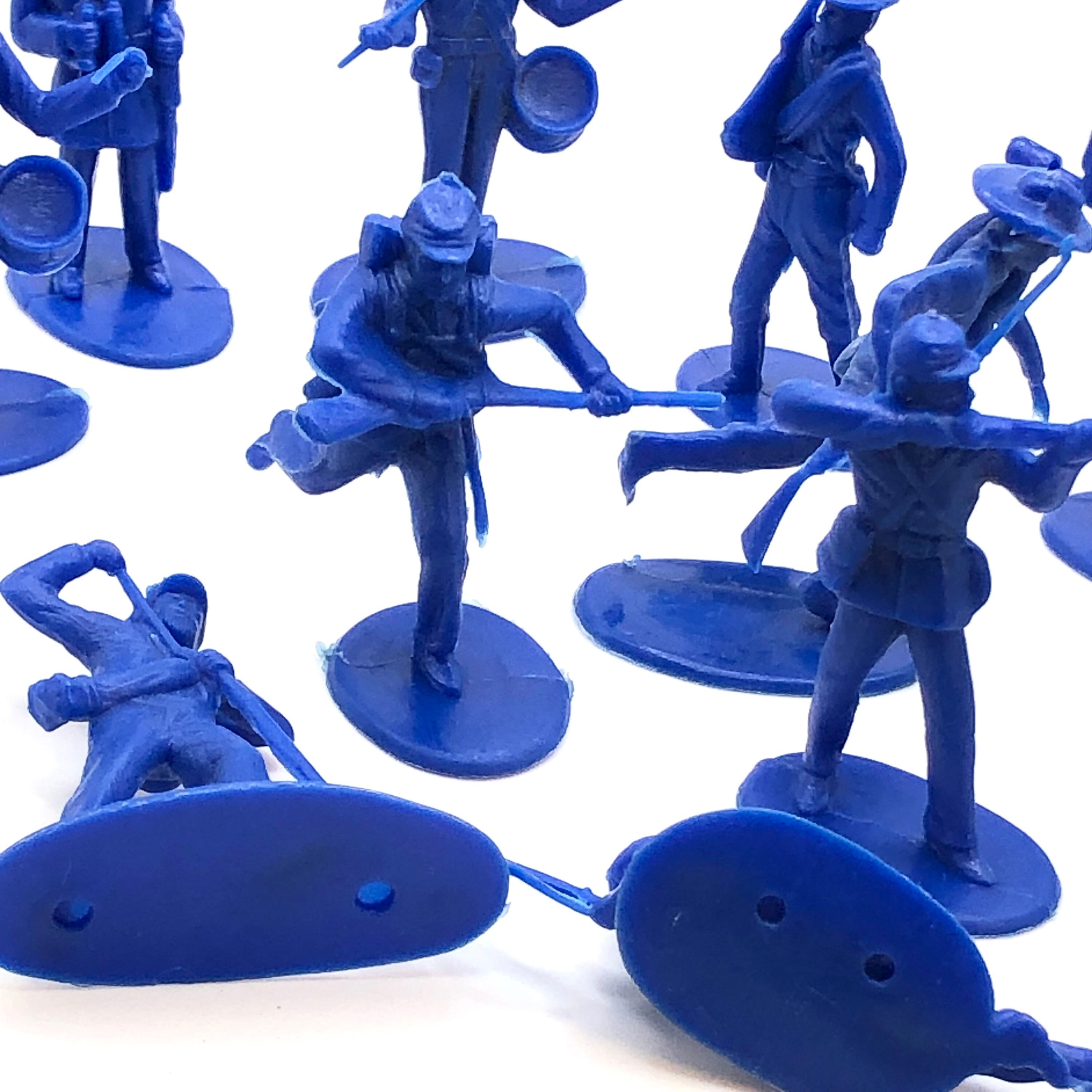Vintage Blue Civil War Toy Soldiers 12 Pieces Plastic Army - Etsy