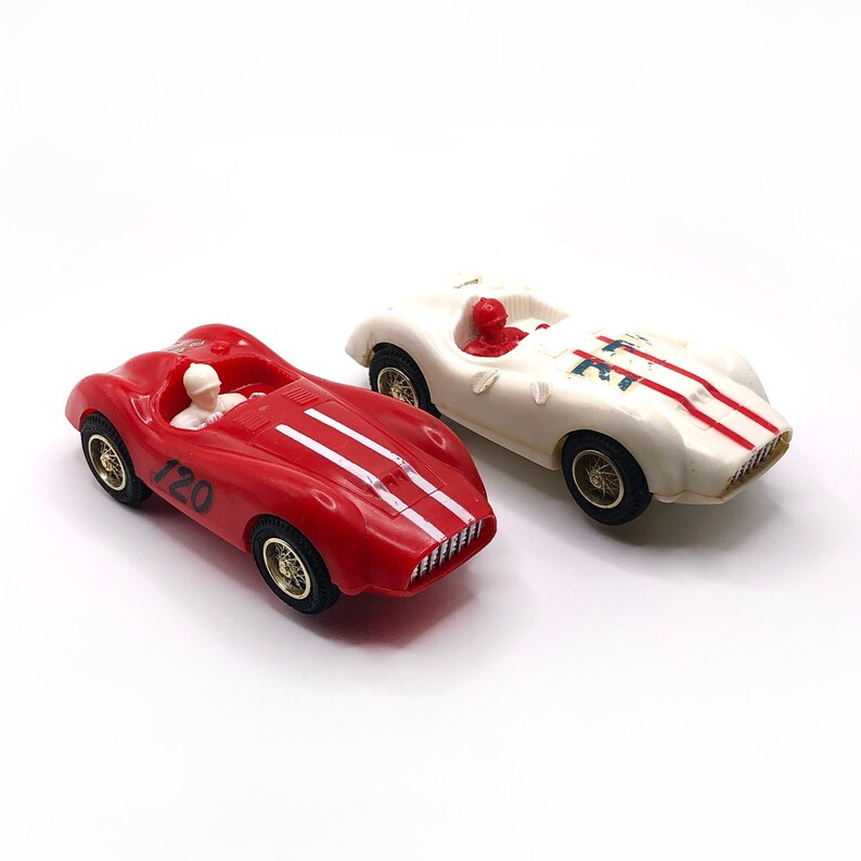 Vintage Eldon Grand Prix Ferrari 1/32 Slot Cars Red and White 1960s - Etsy