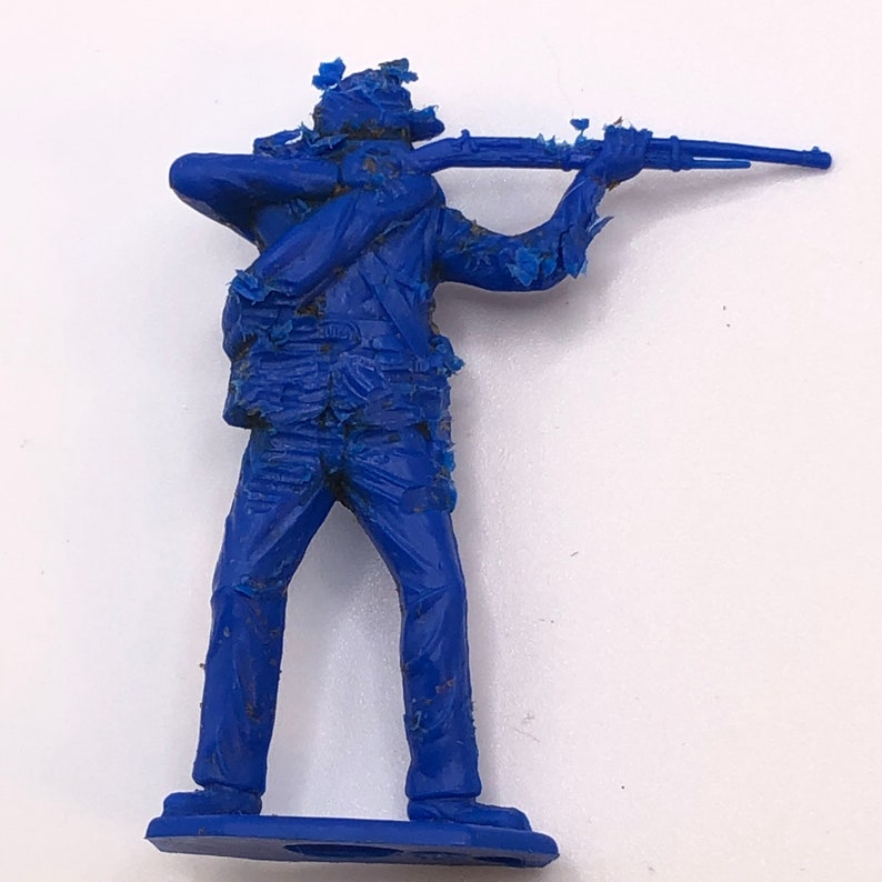 Vintage MPC Toy Soldiers 8 Pieces Blue Plastic Army Cavalry 1:32 Scale ...