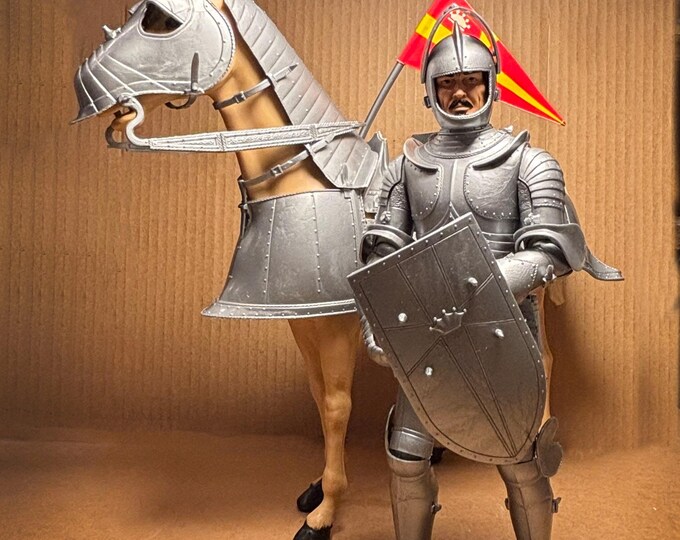 1960s Louis Marx Noble Silver Knight Sir Stuart and Valor the Armored ...