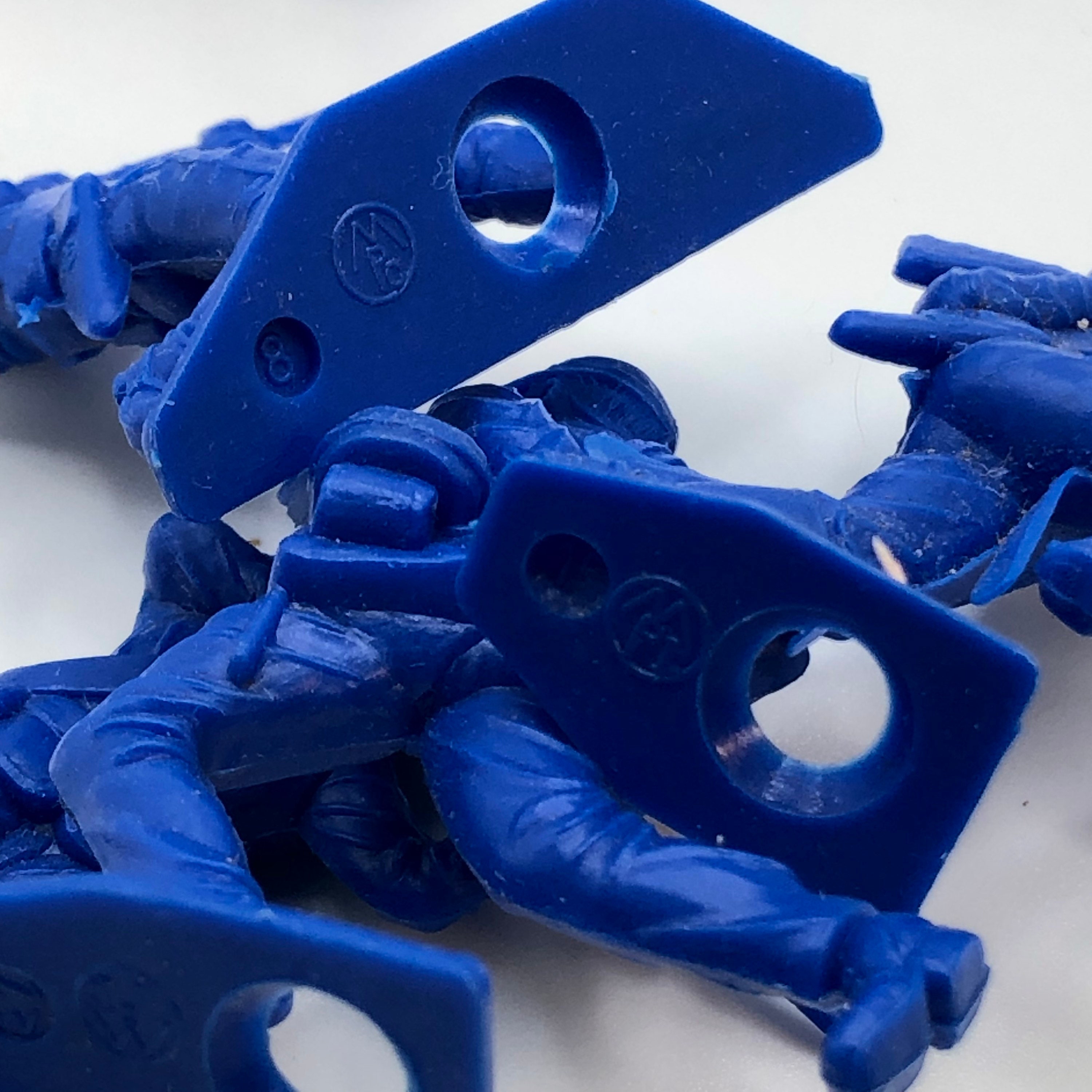 Vintage MPC Toy Soldiers 8 Pieces Blue Plastic Army Cavalry 1:32 Scale ...