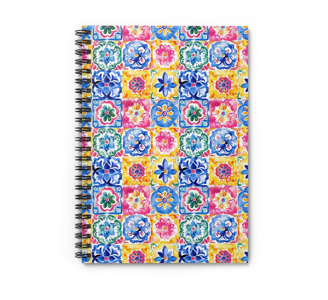 Watercolor Spanish Tile Seamless Pattern, Seamless Watercolor Florals ...