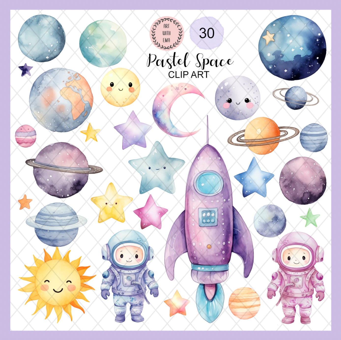 Space Planets Clip Art