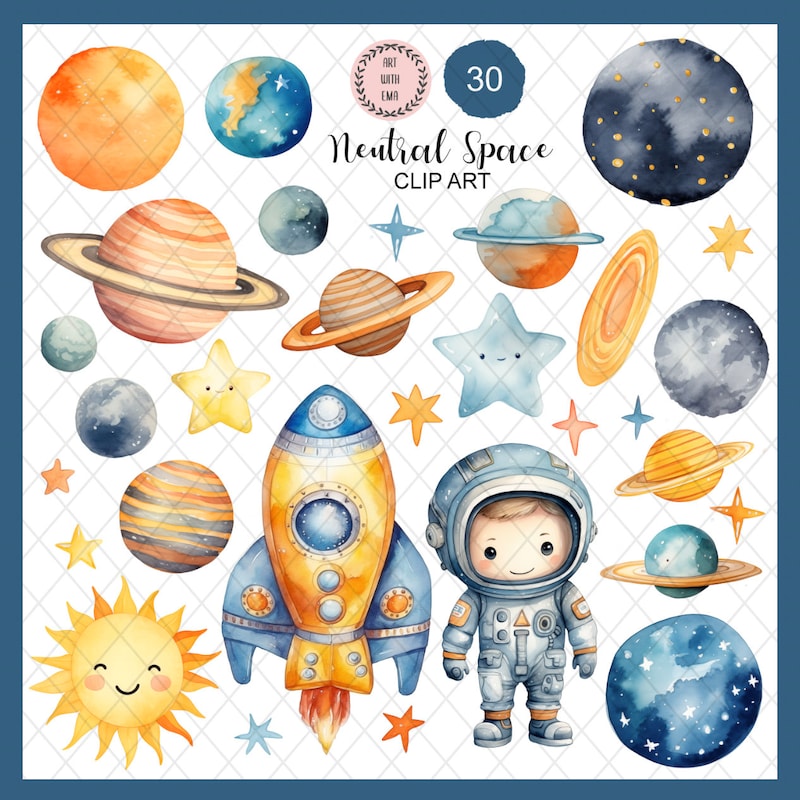 Outer Space Clipart - Etsy