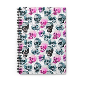 Watercolor Skulls Seamless Pattern, Seamless Acrylic Spooky Background ...
