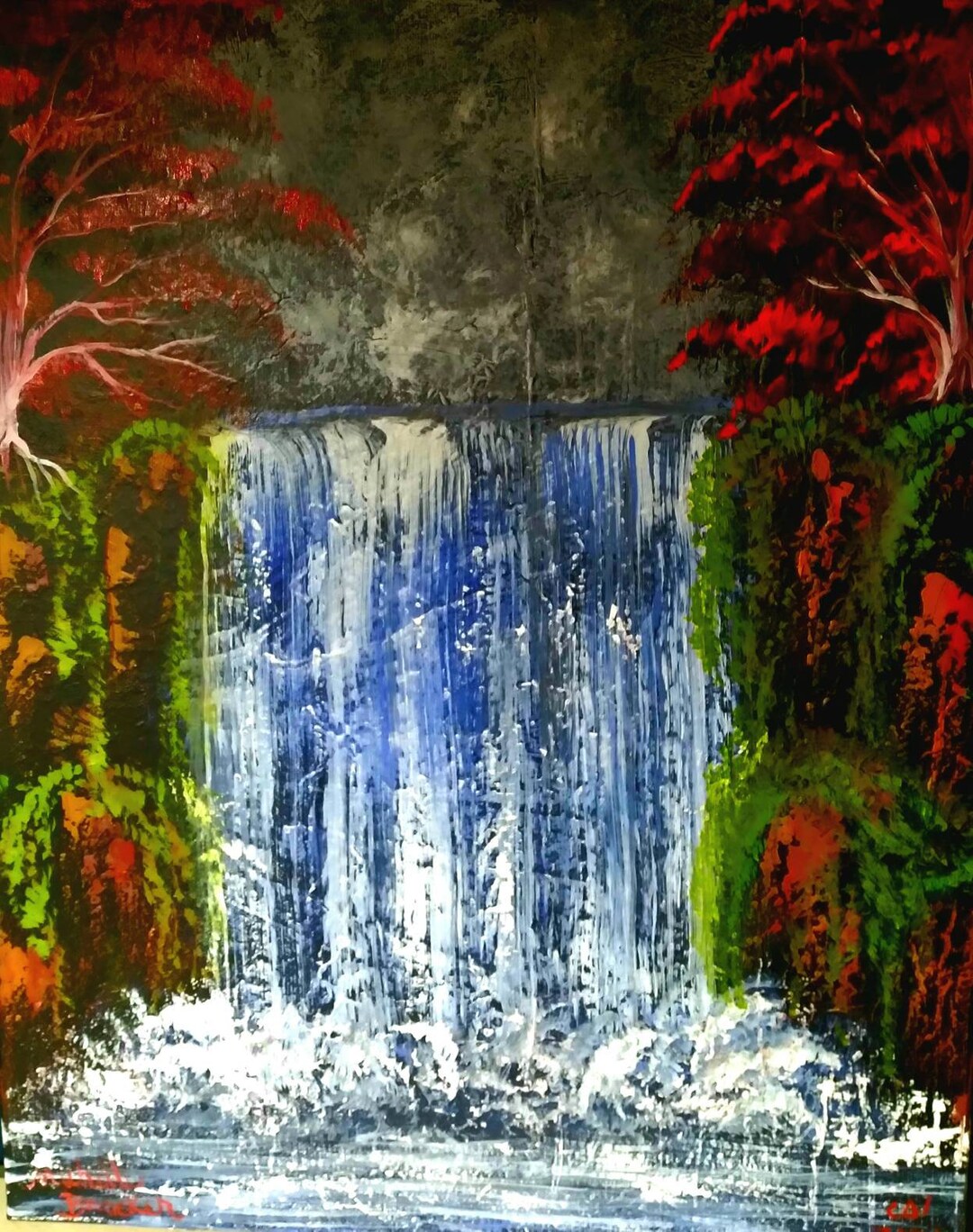 Red Tree Falls - Etsy