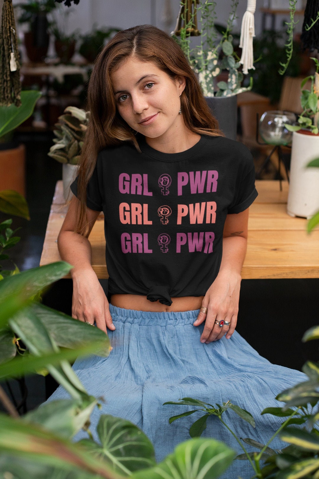 Girl Power Feminismo Camiseta de algodón orgánico GIRL POWER - Etsy España