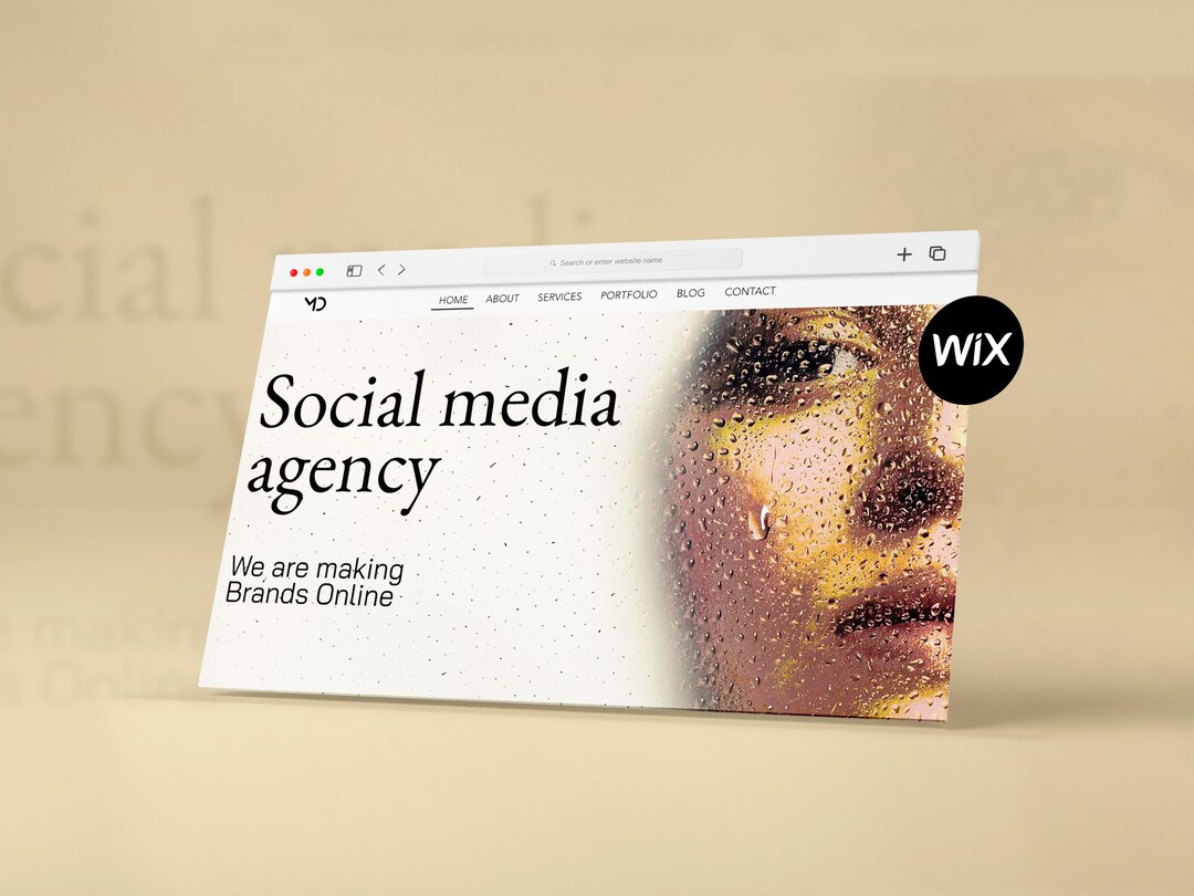 Wix Website Template for Social Media Managers, Luxury Bright Template ...
