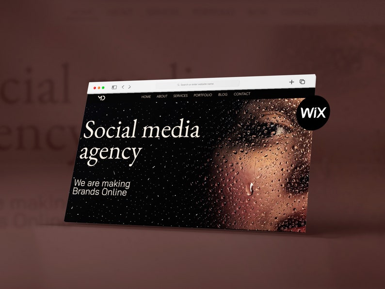 Wix Website Template for Social Media Managers, Luxury Dark Template ...