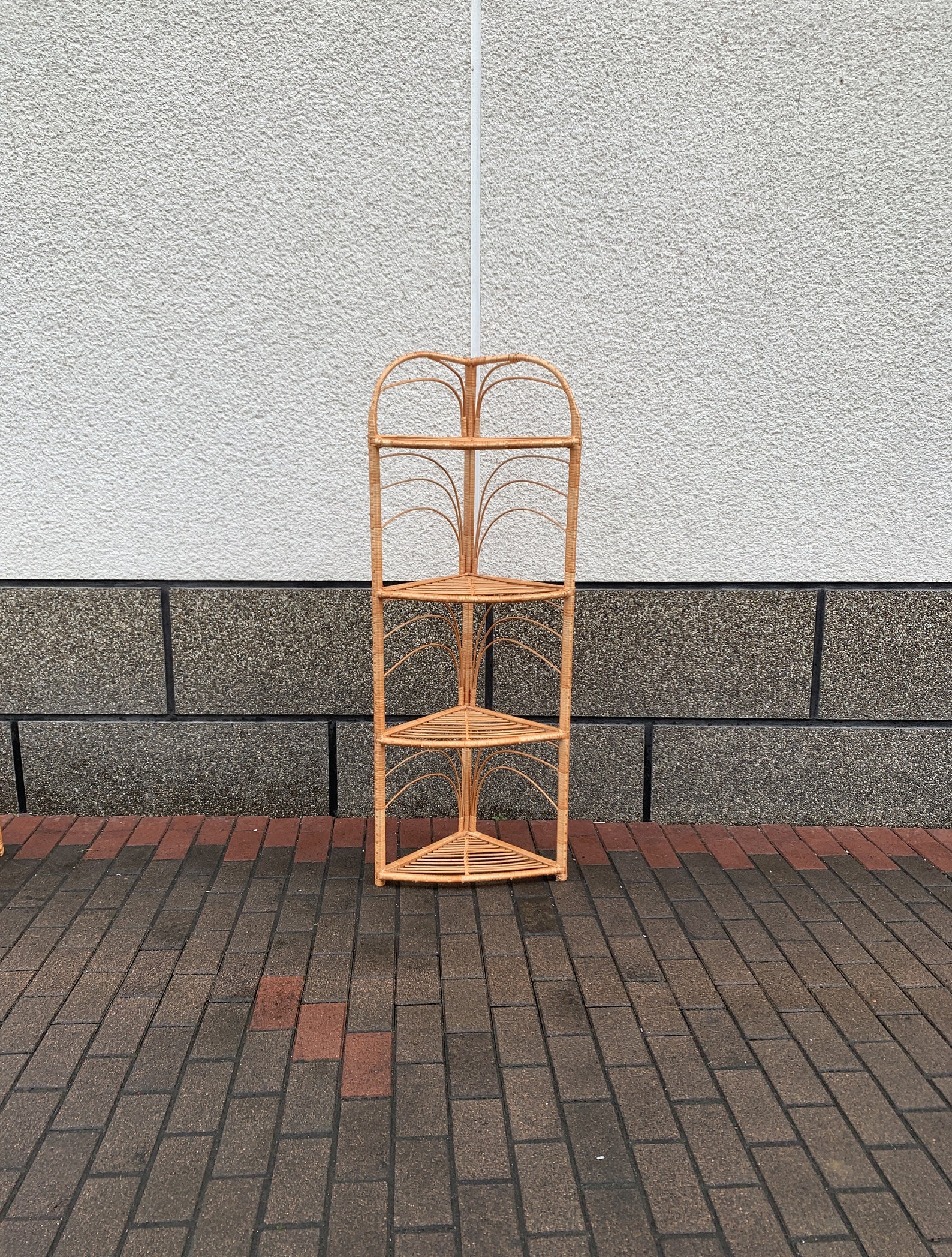 Wicker Corner Shelf Boho Corner Shelf Rattan Cabinet Rattan - Etsy