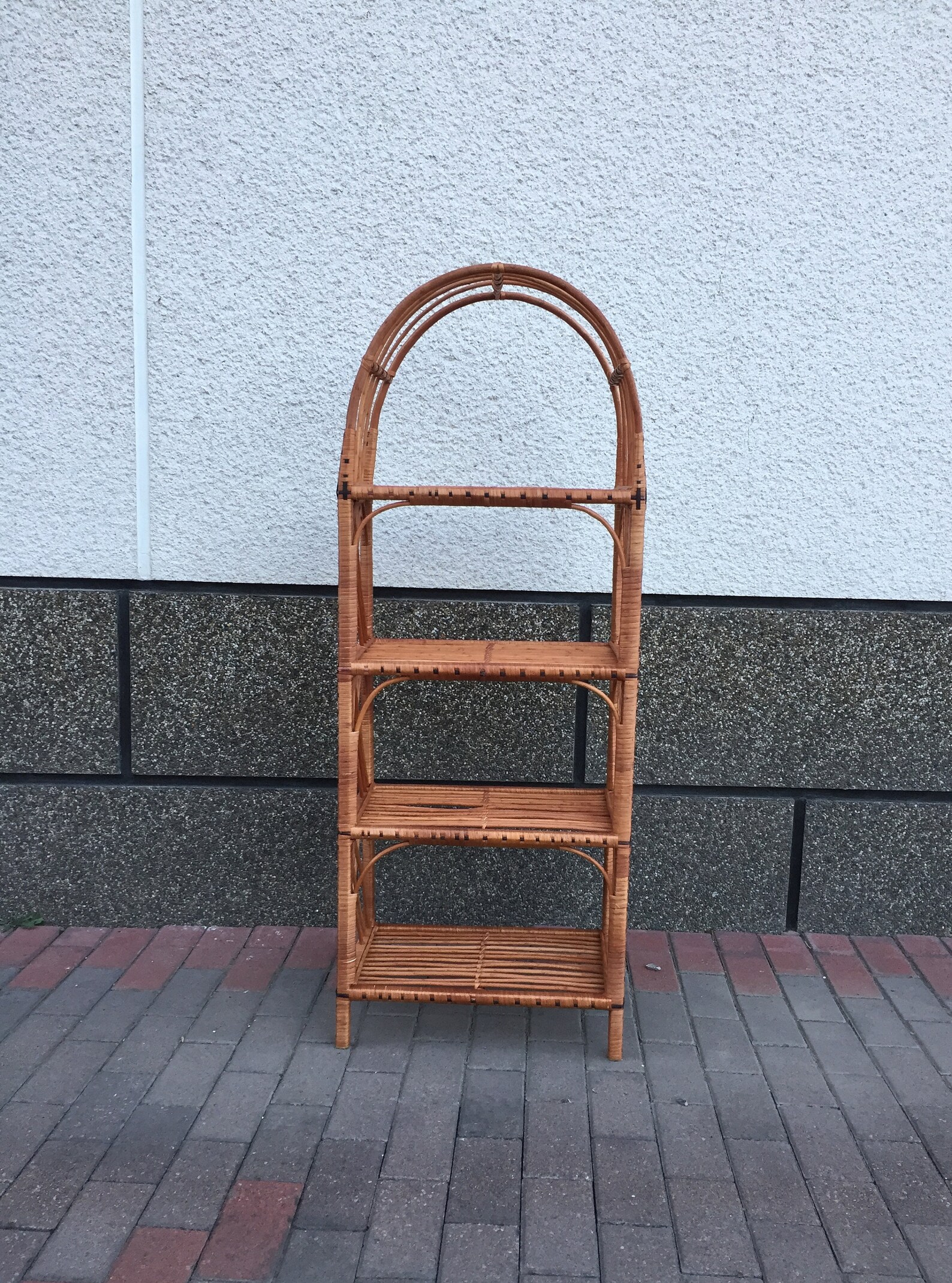 Arched Wicker Shelf Arched Rattan Shelf Wicker Furniture - Etsy
