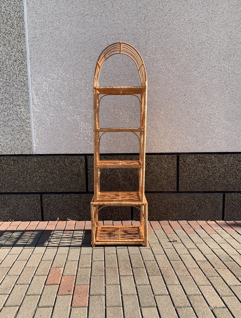 Arched Wicker Shelf Arched Rattan Shelf Wicker Furniture - Etsy