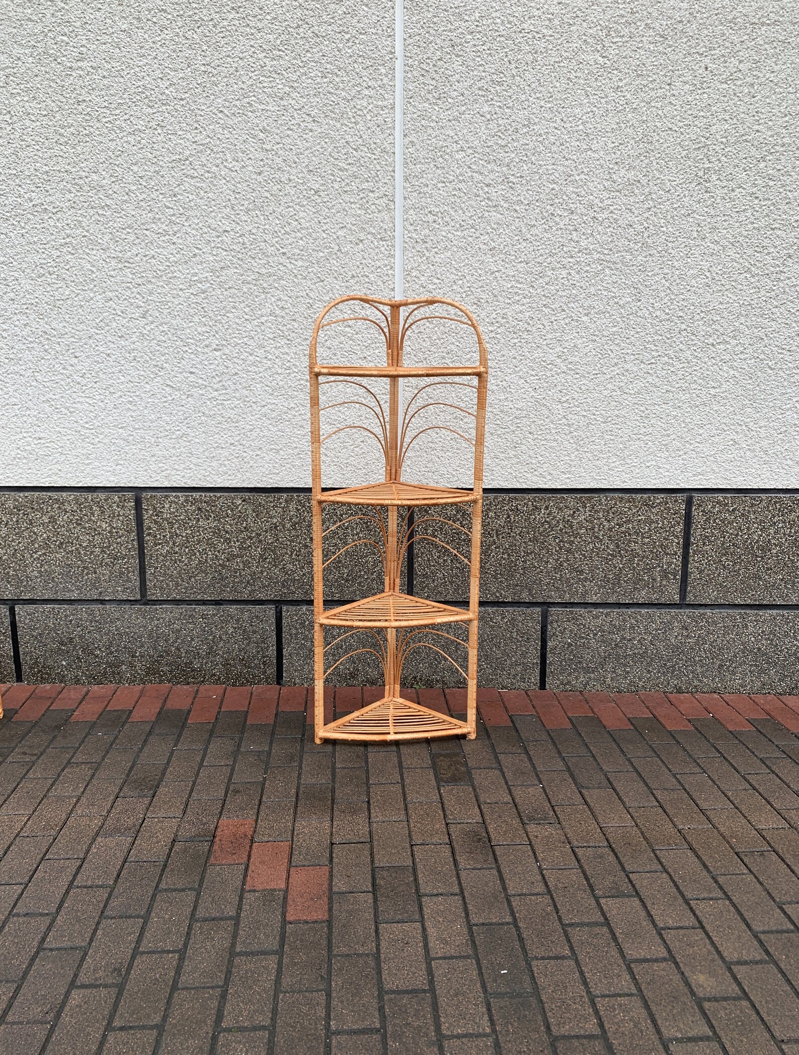 Wicker Corner Shelf Boho Corner Shelf Rattan Cabinet Rattan - Etsy