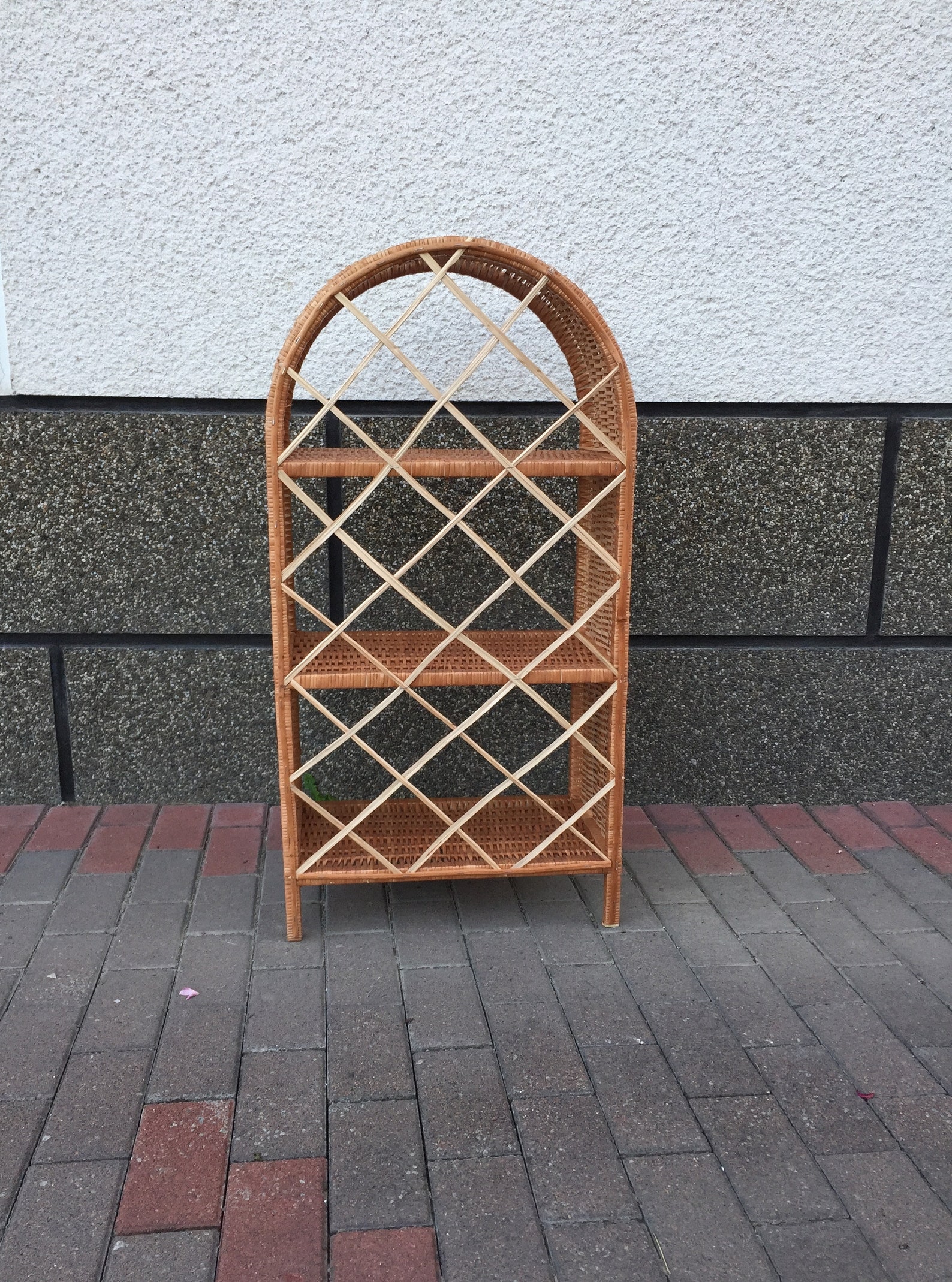 Arched Wicker Shelf Arched Rattan Shelf Wicker Cabinet | Etsy