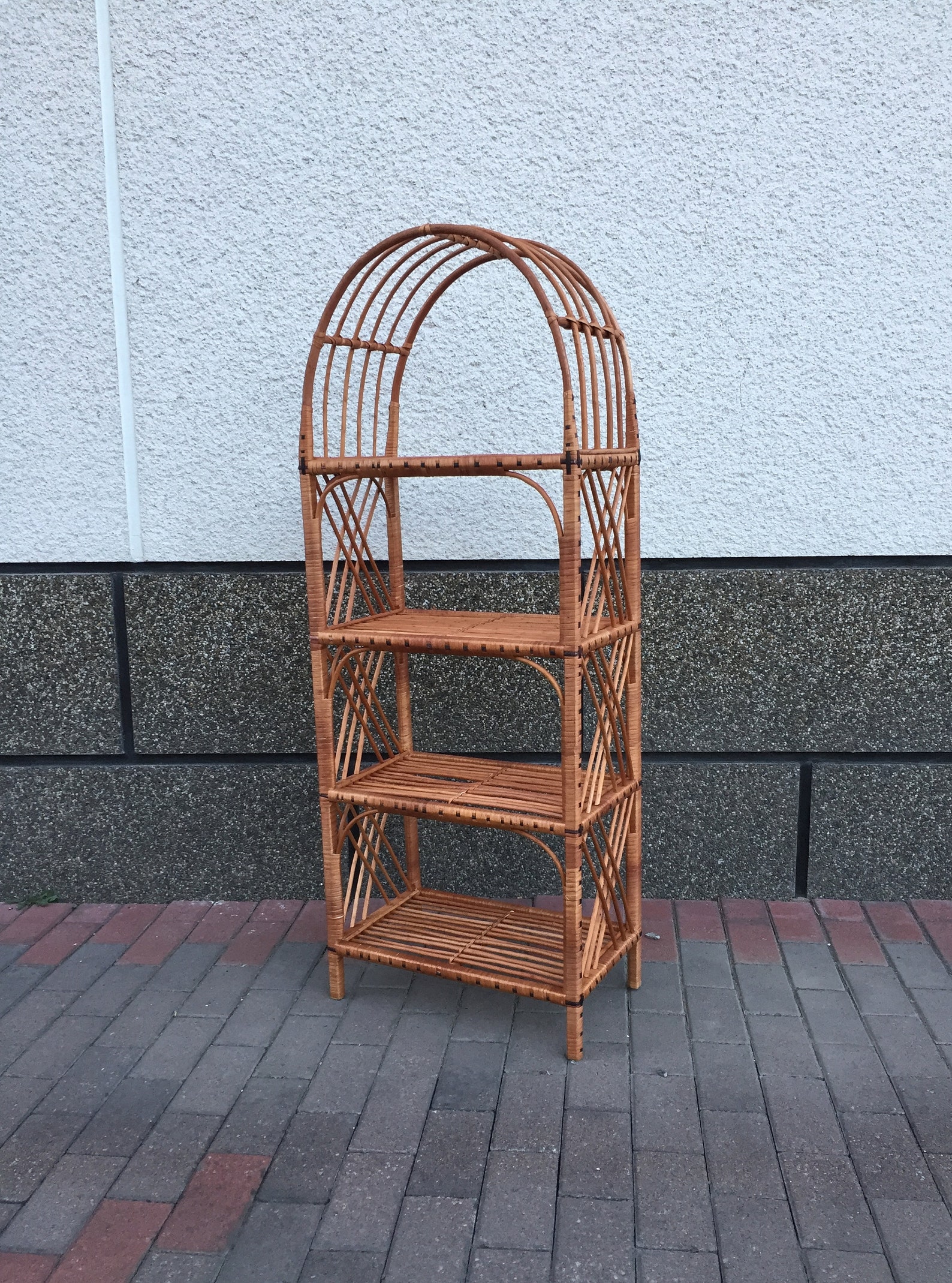 Arched Wicker Shelf Arched Rattan Shelf Wicker Furniture - Etsy