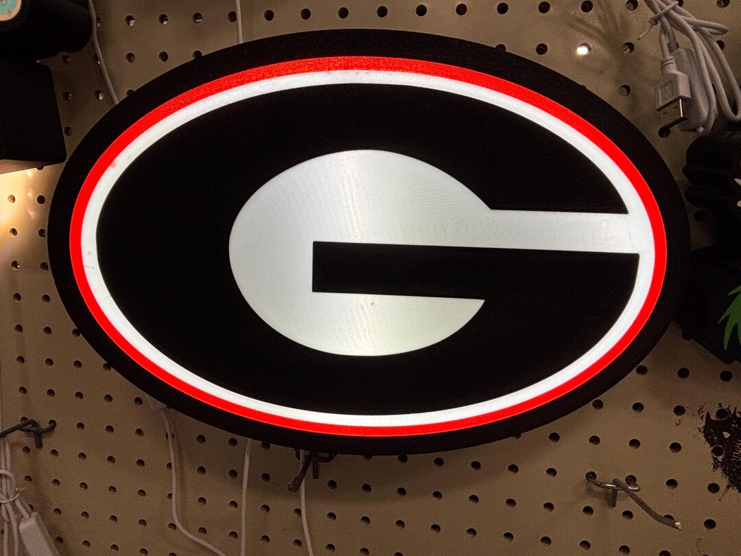 3D Printed Georgia Team Logo Lightbox - Etsy