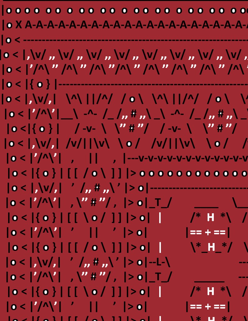 Stylized ASCII Rug Design: Paper Poster (12×16 or 18x24) - Etsy