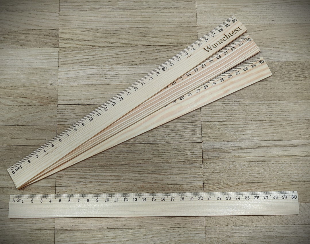 Wooden Ruler 30 Cm With Individual Engraving Gift Schoolchild ...