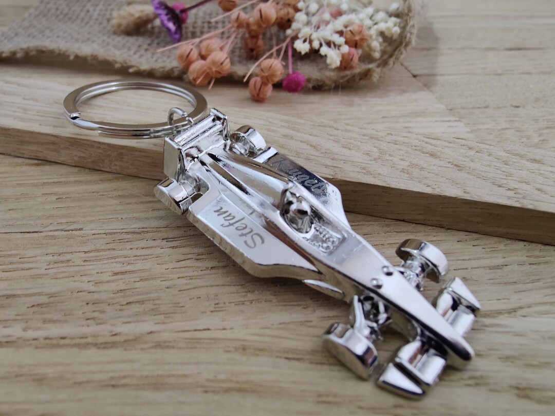 Keychain Racing Car Bolide Car Metal Personalized With Individual ...