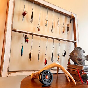 Vintage Fishing Lure Display | Fishing Gift for Dad | Vintage Window ...