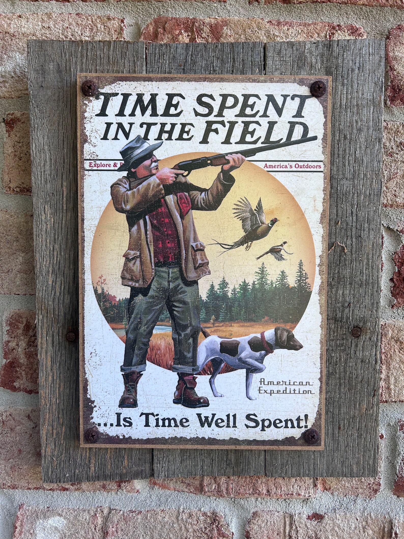 Vintage Hunting Wall Art and Sign | Hunting Gift for Dad | Man Cave ...