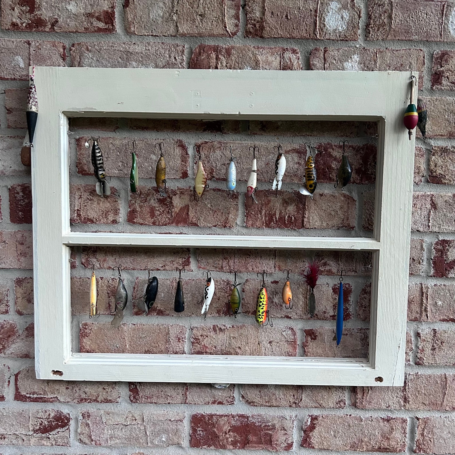 Vintage Fishing Lure Display Fishing Gift for Dad Vintage Window ...