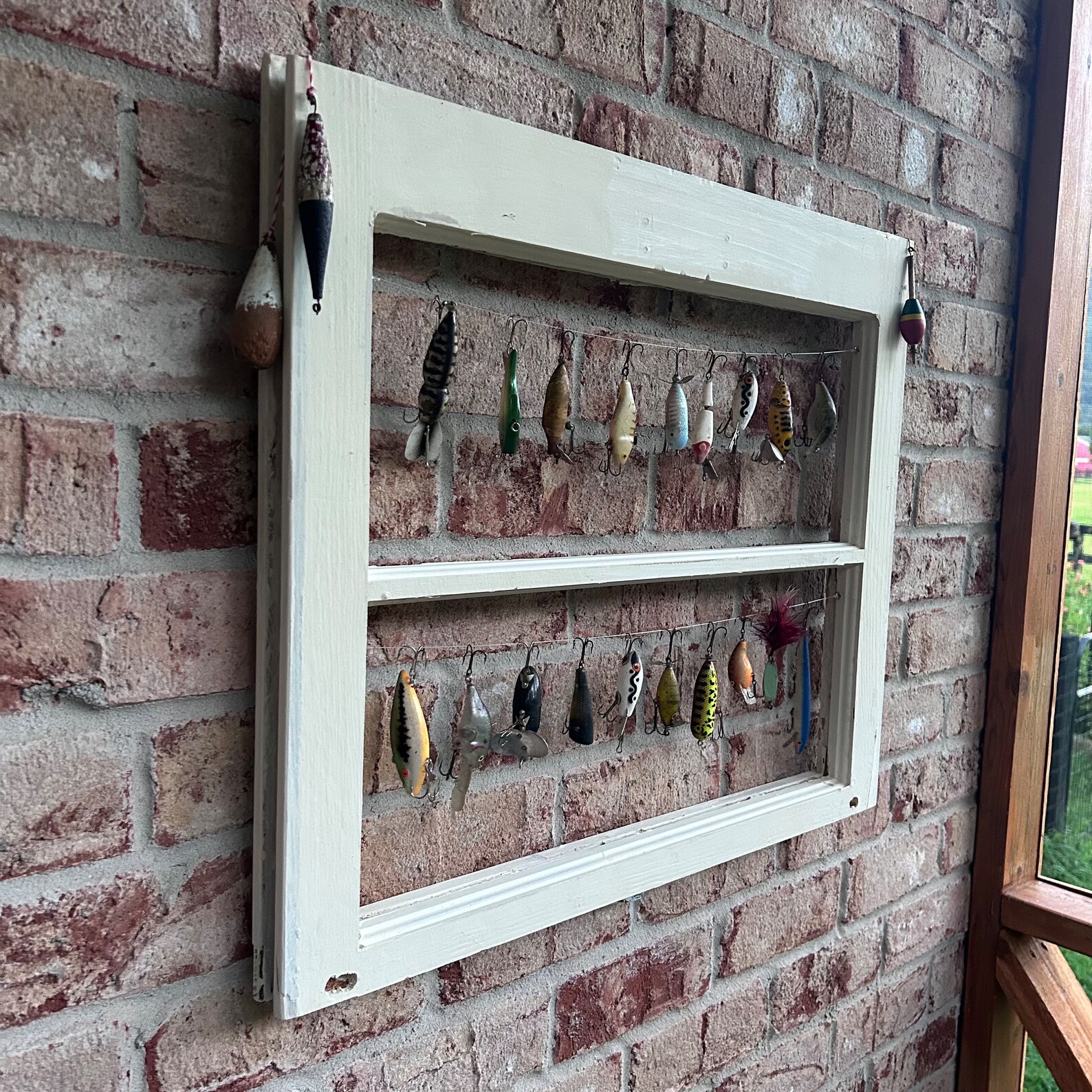 Vintage Fishing Lure Display Fishing Gift for Dad Vintage Window ...
