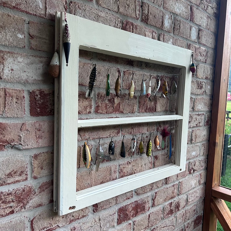 Vintage Fishing Lure Display Fishing Gift for Dad Vintage Window ...