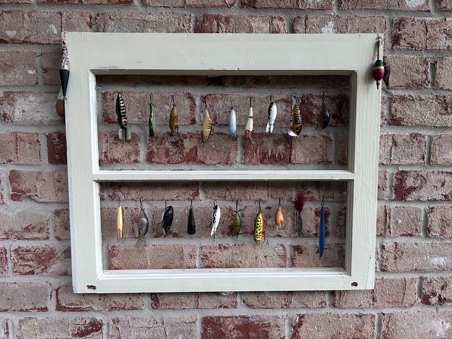 Vintage Fishing Lure Display Fishing Gift for Dad Vintage Window ...