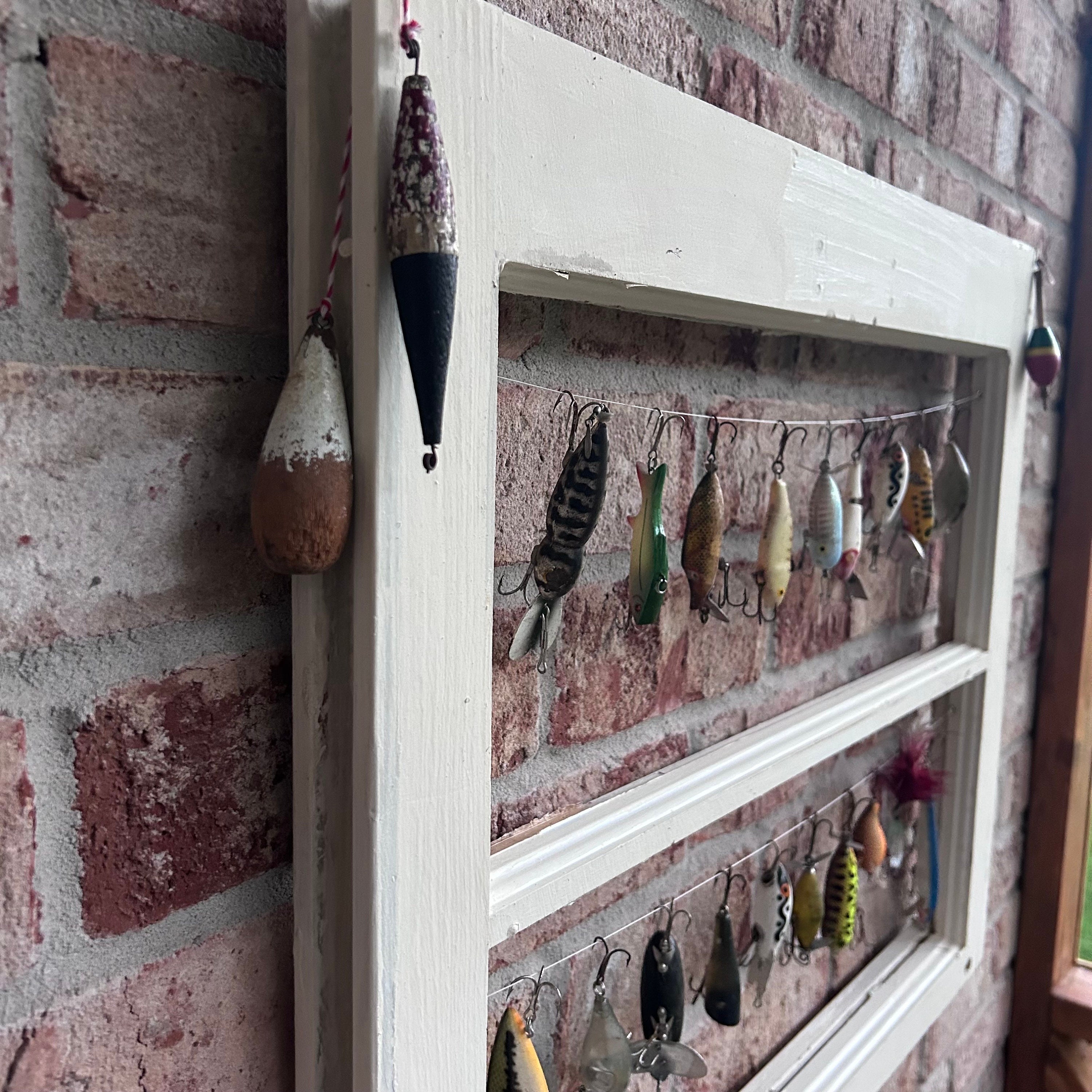 Vintage Fishing Lure Display Fishing Gift for Dad Vintage Window ...