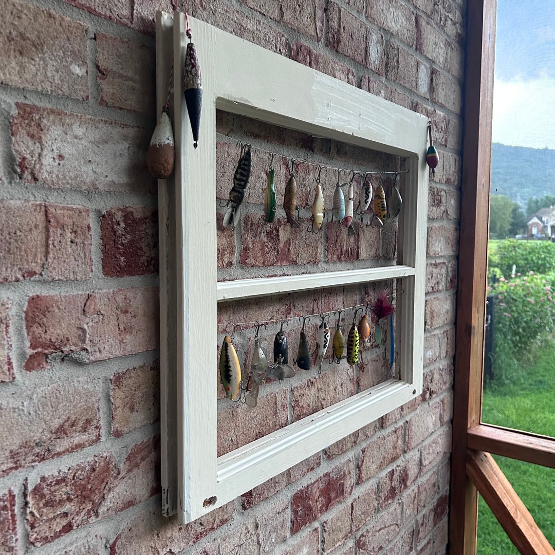 Vintage Fishing Lure Display Fishing Gift for Dad Vintage Window ...