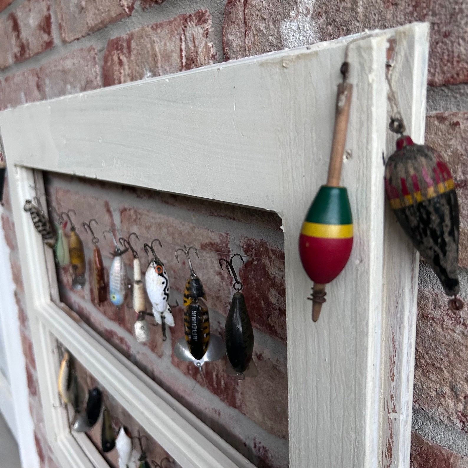 Vintage Fishing Lure Display Fishing Gift for Dad Vintage Window ...