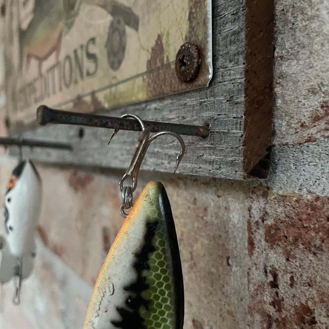 Vintage Fishing Lure Display and Sign Fishing Gift for Dad - Etsy