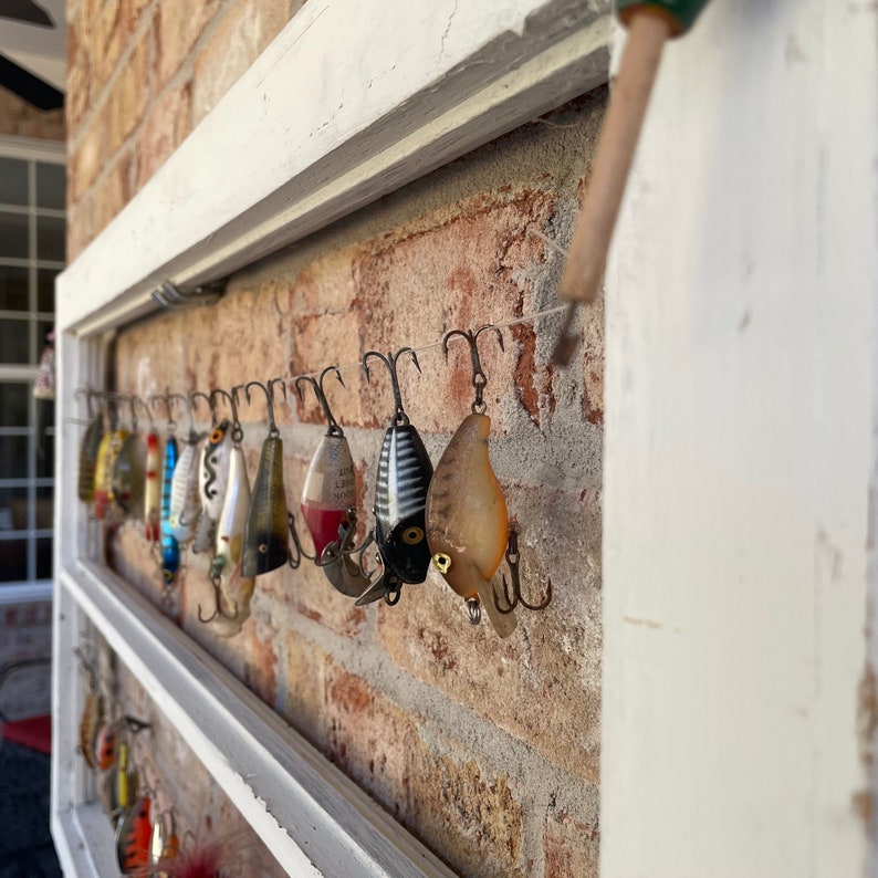 Vintage Fishing Lure Display Fishing Gift for Dad Vintage - Etsy