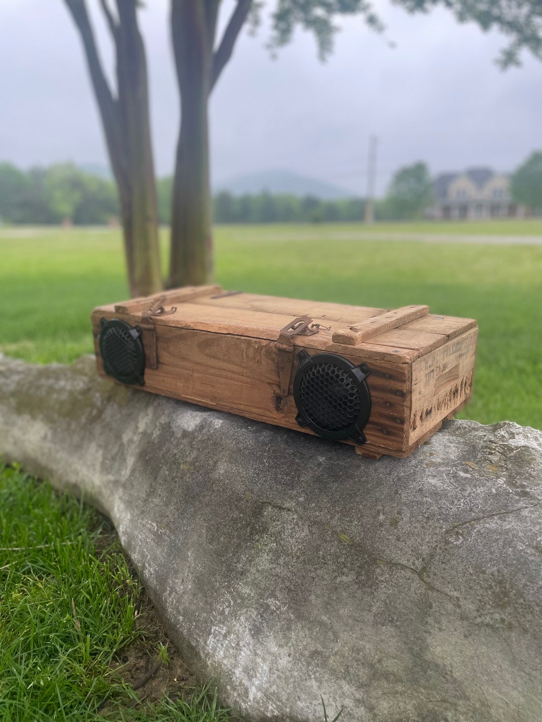 Vintage Military Ammo Crate Bluetooth Speaker, Repurposed Wooden W.P ...