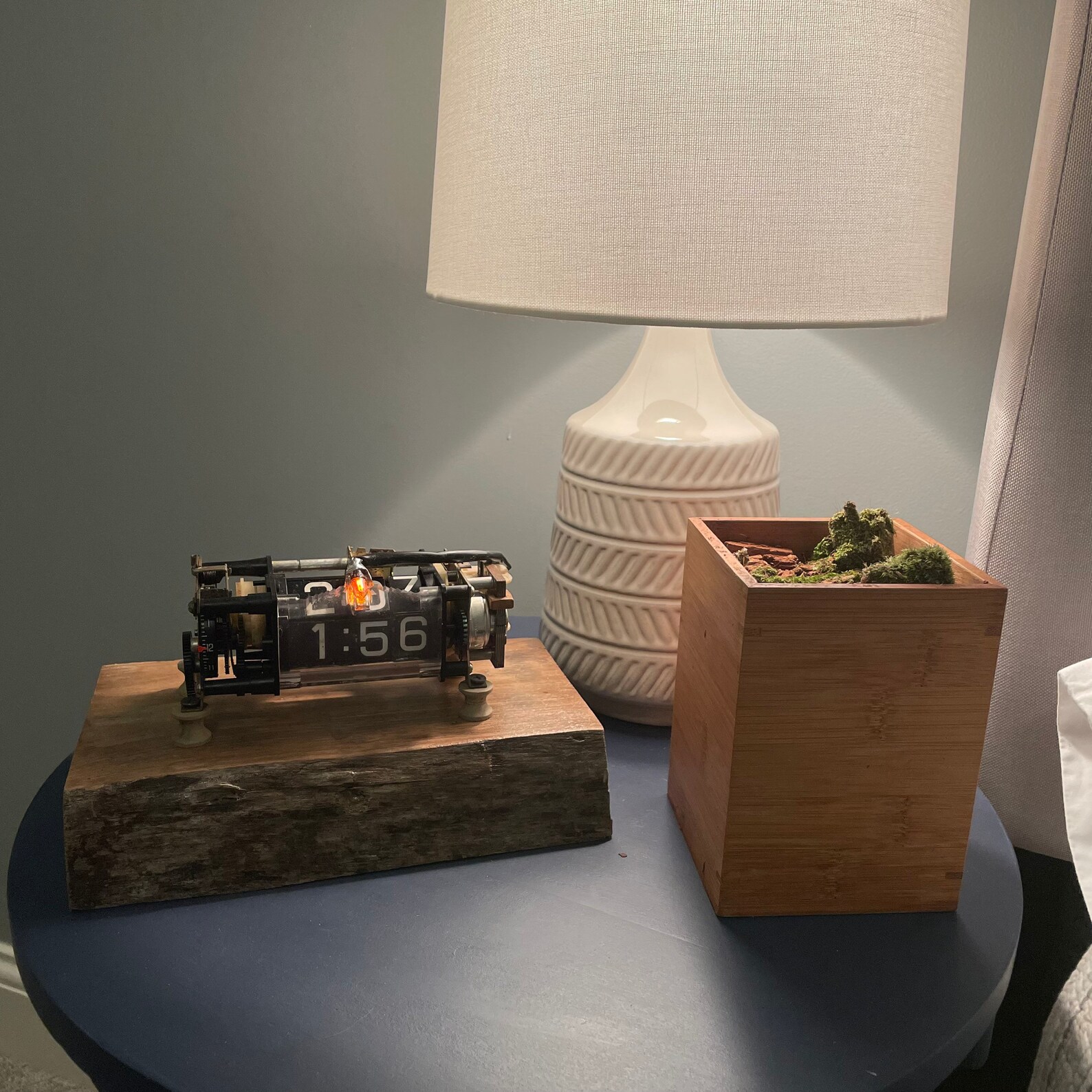 Vintage Flip Clock Mounted on Live Edge Solid Wood Base 1970s - Etsy