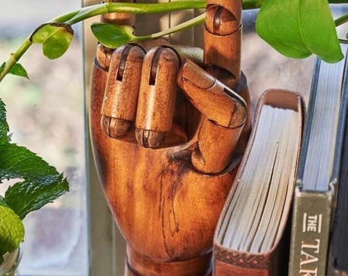 Vintage Wooden Mannequin Hand Sculpture, Distressed Hand Decor ...