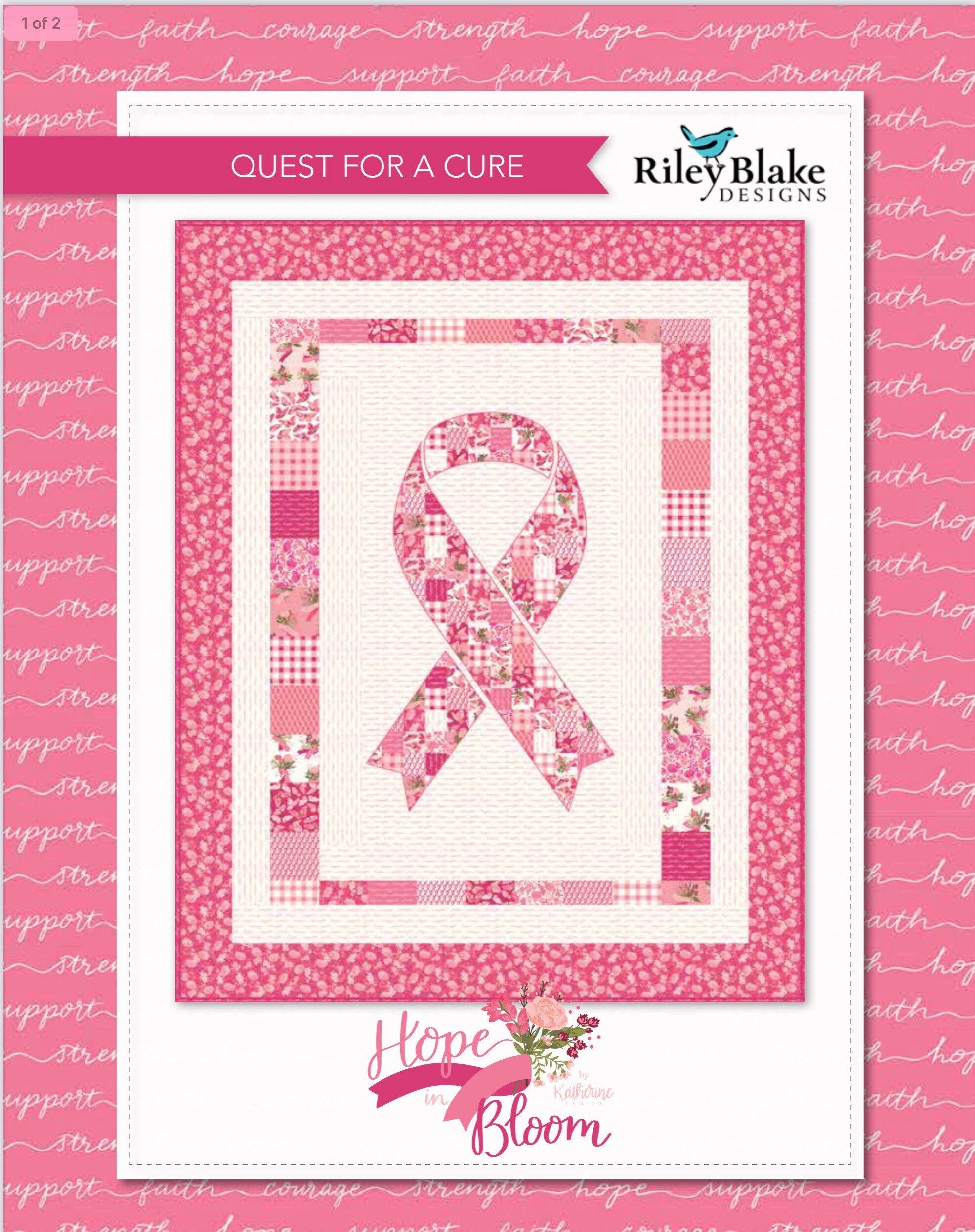 Hope in Bloom-riley Blake Breast Cancer Awareness Collection Presents "quest for the CURE Panel ...