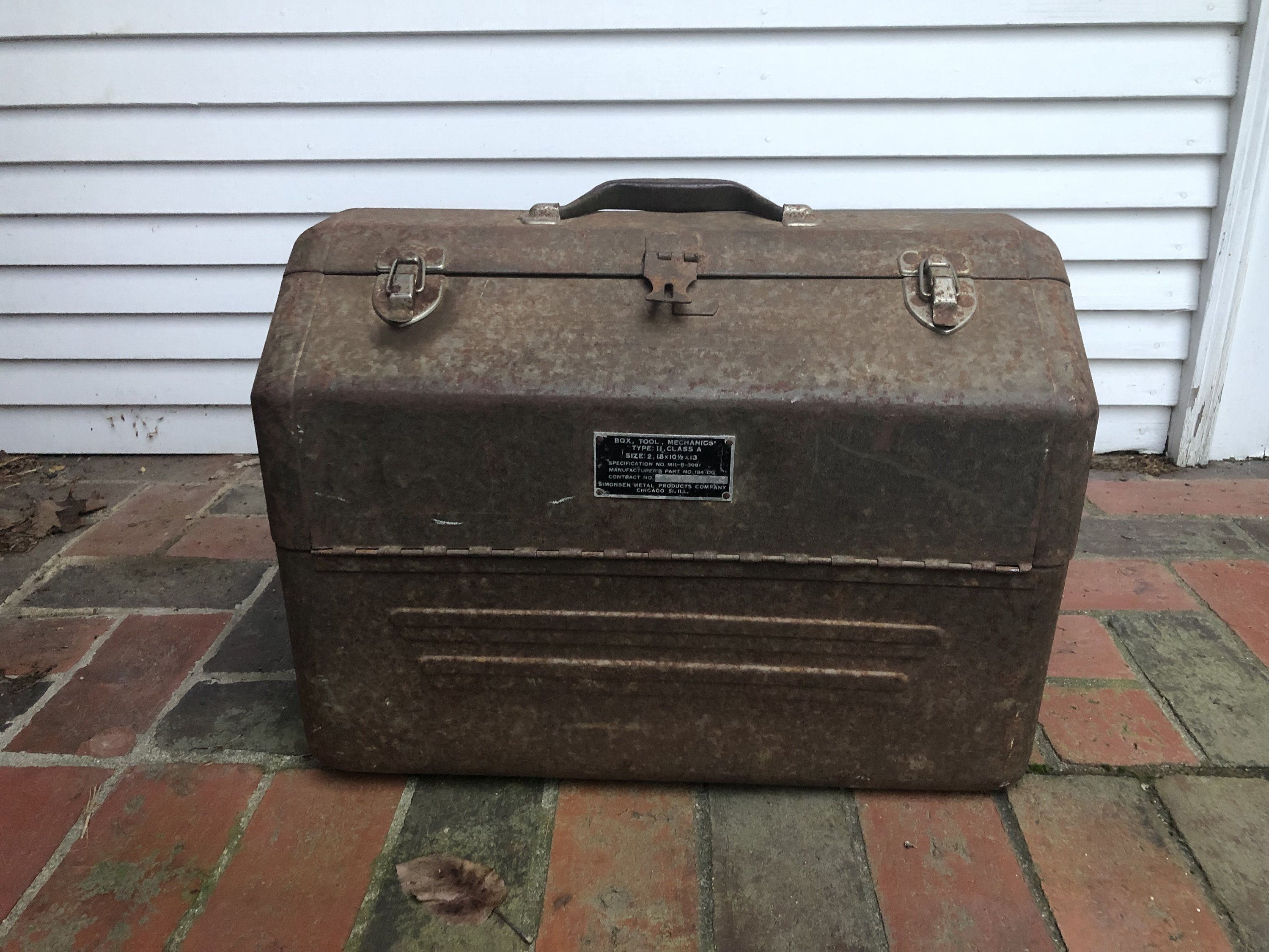 Vintage Military Tool Box Simonsen Type 2 Mechanics Class A Vintage ...