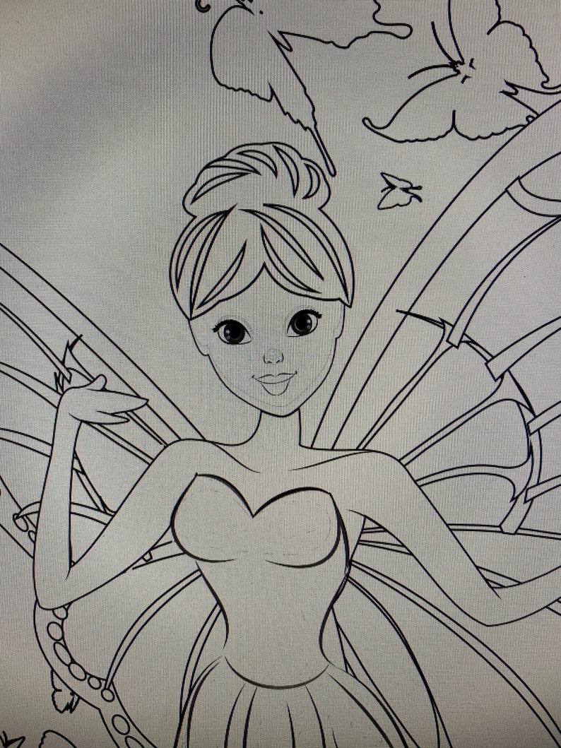Fairy Coloring Book 40 Pages - Etsy