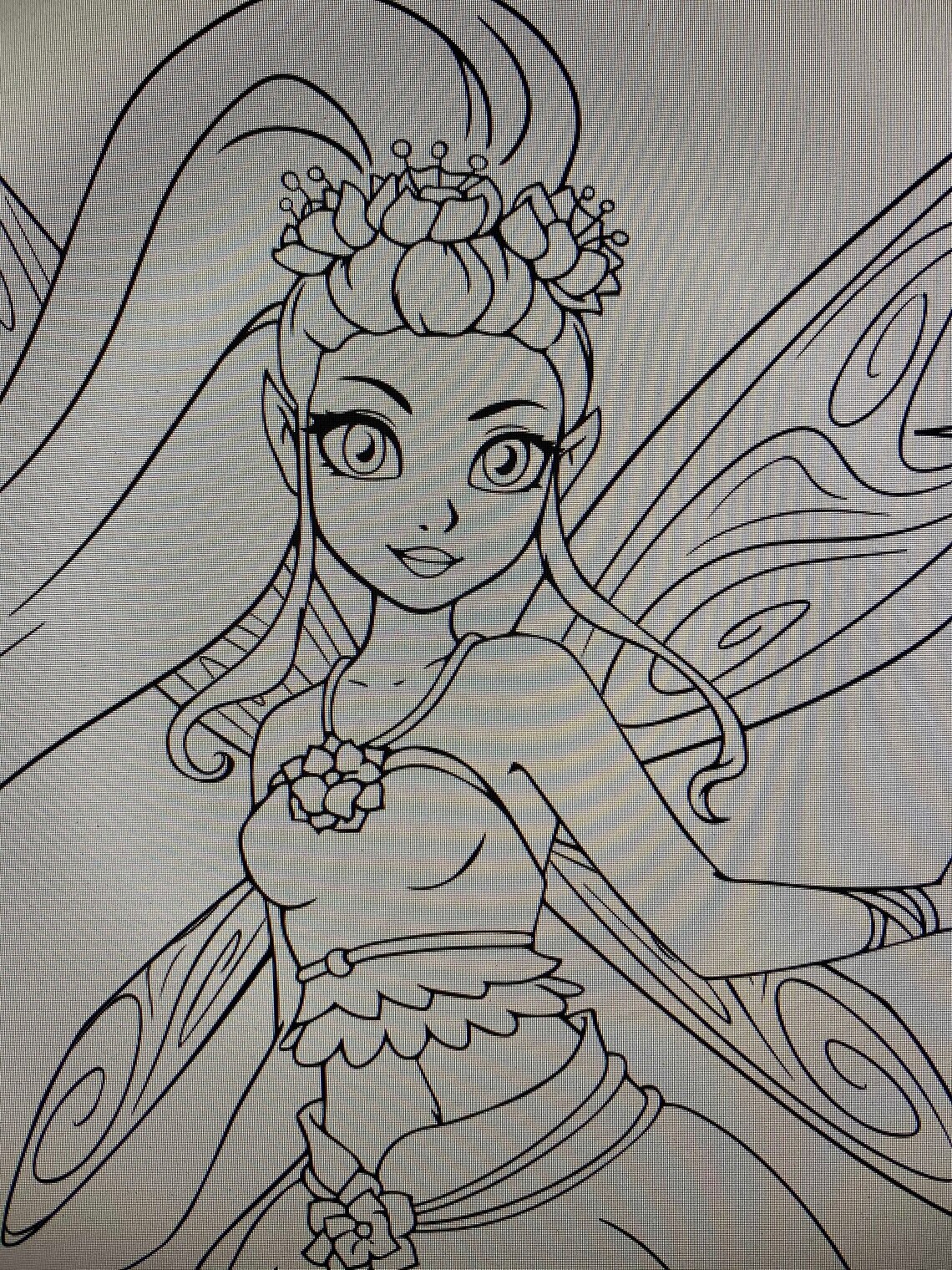 Fairy Coloring Book 40 Pages - Etsy