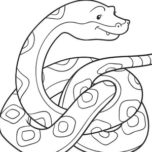 20 Fun Snake Coloring Pages for Kids . Digital Download - Etsy Canada
