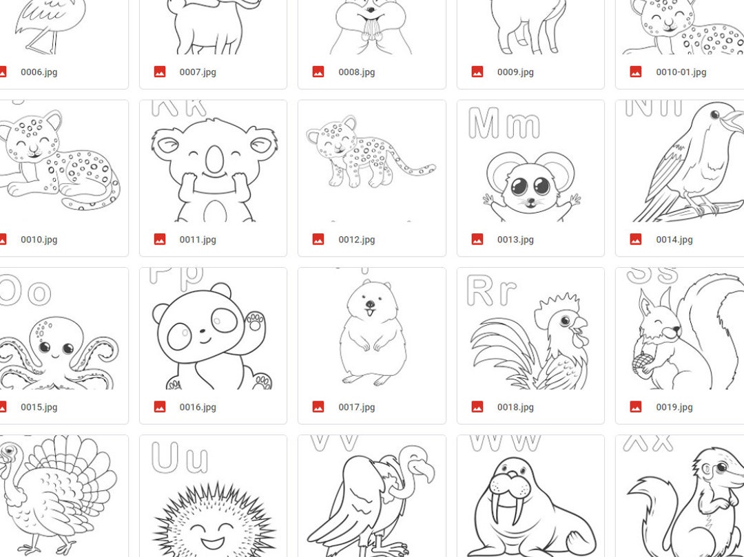 Preschool Alphabet Coloring Worksheets 26 Pages - Etsy